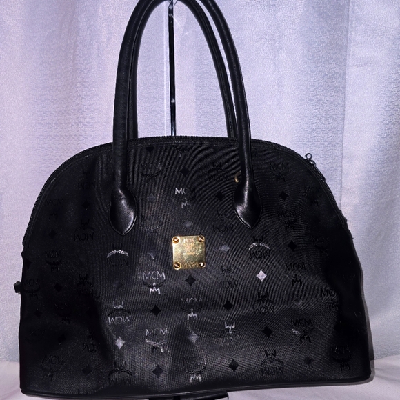 MCM | Bags | Mcm Auth Black Large Dome Tote Shoulder Bag | Poshmark